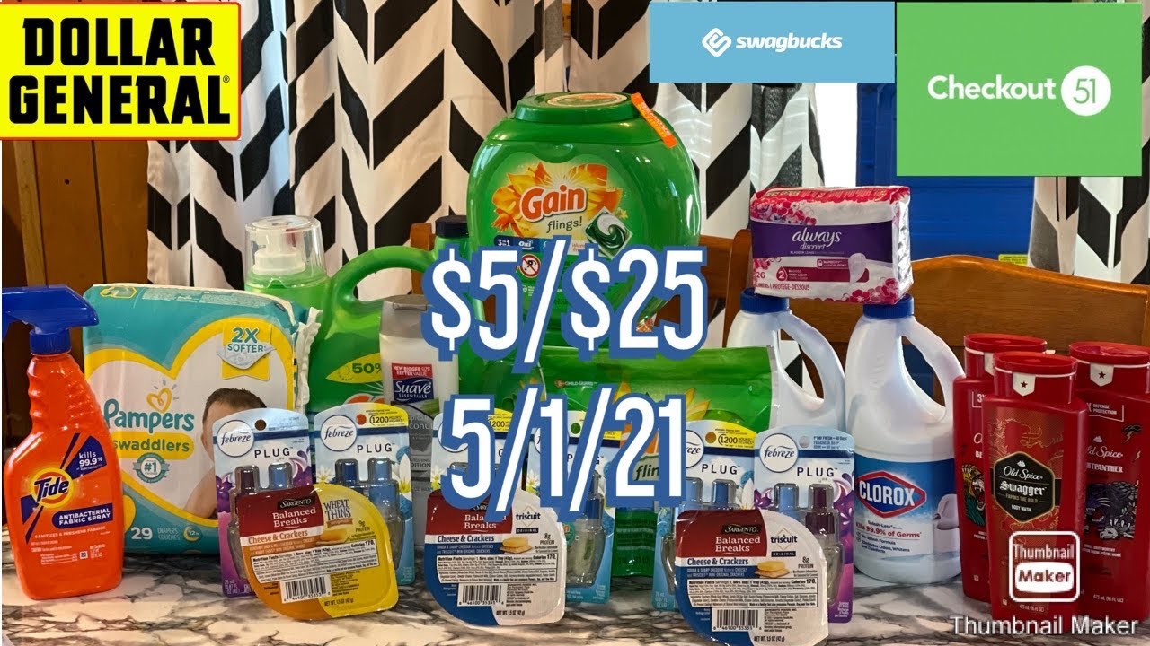 Dollar General $5/$25 - Gain/PG Deals - 3 Transactions - Saved Over $80 ...