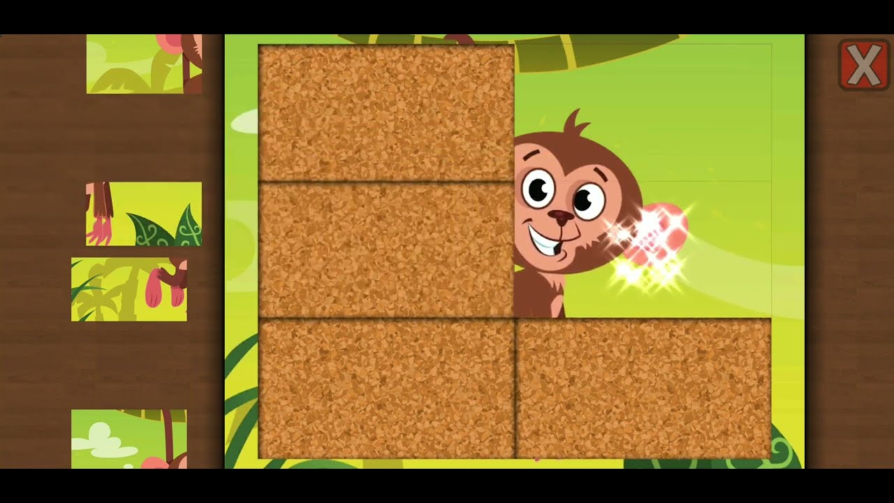 🐒 Monkey Shape Matching Jigsaw Puzzle 🧩 - Animal Jigsaw Puzzle Toddlers ...