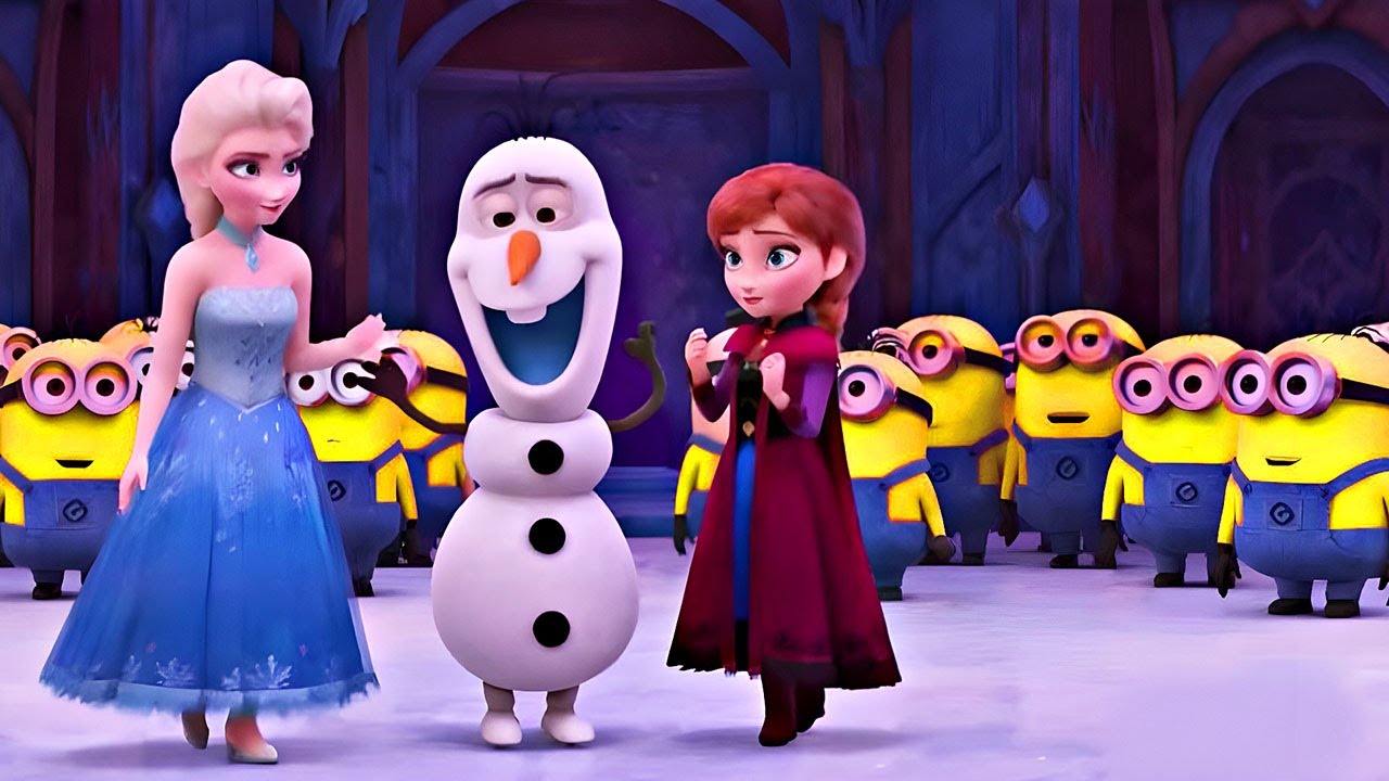 Elsa and Minions Song ! - YouTube