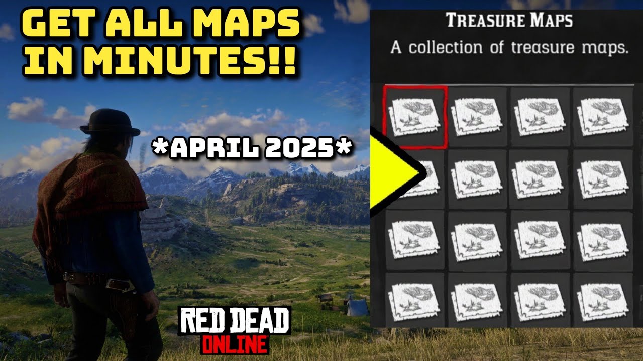 *RAPID SPAWN ALL TREASURE MAPS* GOLD MONEY XP GLITCH - RDR2 ONLINE RED ...