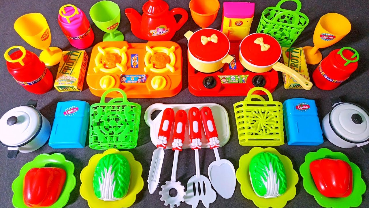 Cute Pink Mini Kitchen Set Cooking ASMR Toys|2Minutes Satisfying With ...