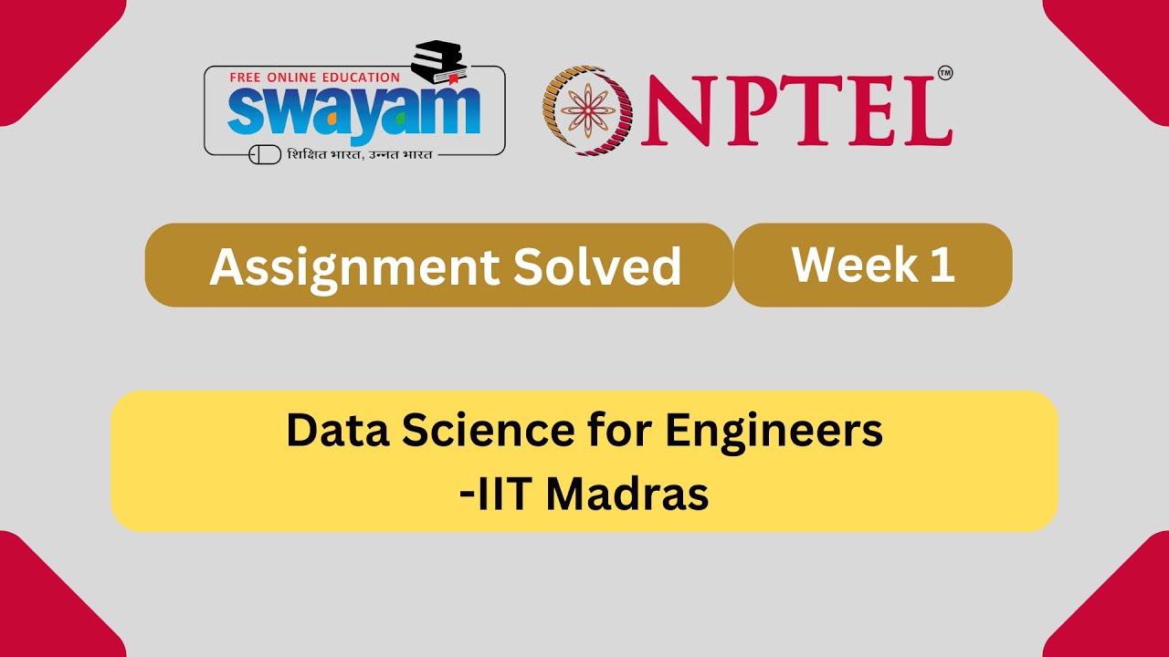 Data Science for Engineers week 1 || NPTEL answers 2024 || MY SWAYAM ...