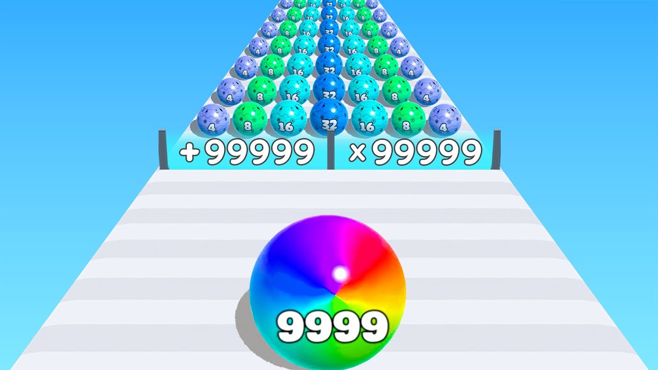 Satisfying TikTok Mobile Gameplay: Ball Merge 2048, Ball Run 2048 ...