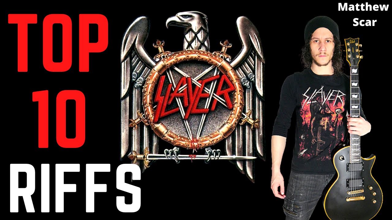 TOP 10 SLAYER GUITAR RIFFS | SONGS (cover) - YouTube
