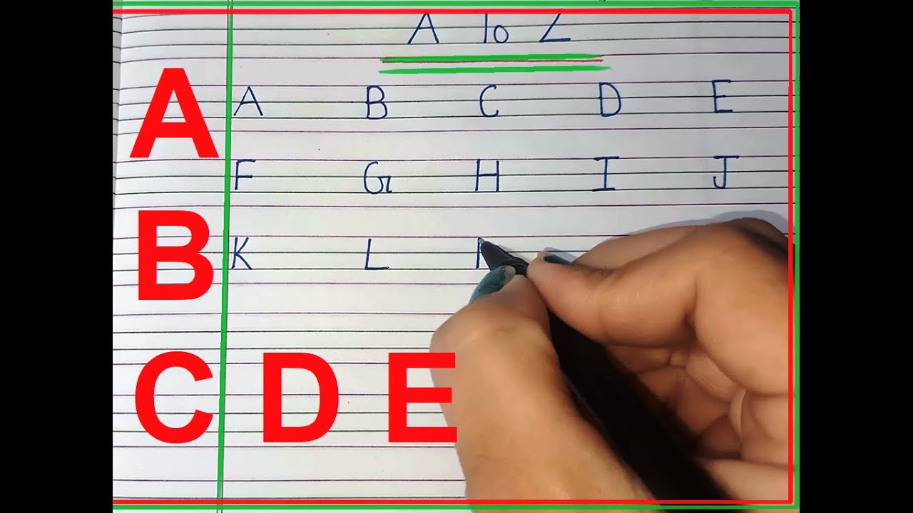 Learn How to Write Capital letters| English Alphabets A to Z | ABCD ...