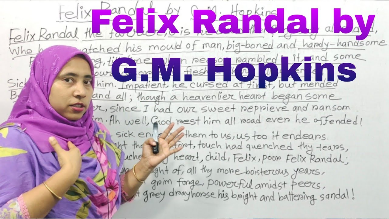 Felix Randal G M Hopkins summary | Felix Randal by Gerard Manley ...