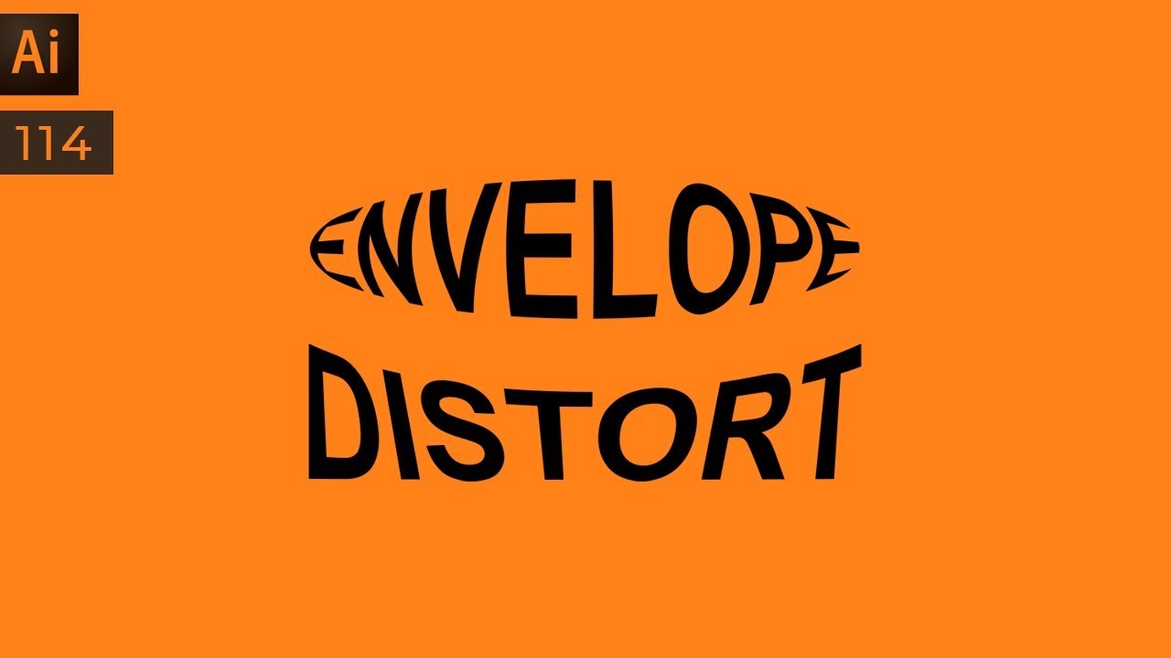 Envelope Distort Effect in Illustrator - YouTube