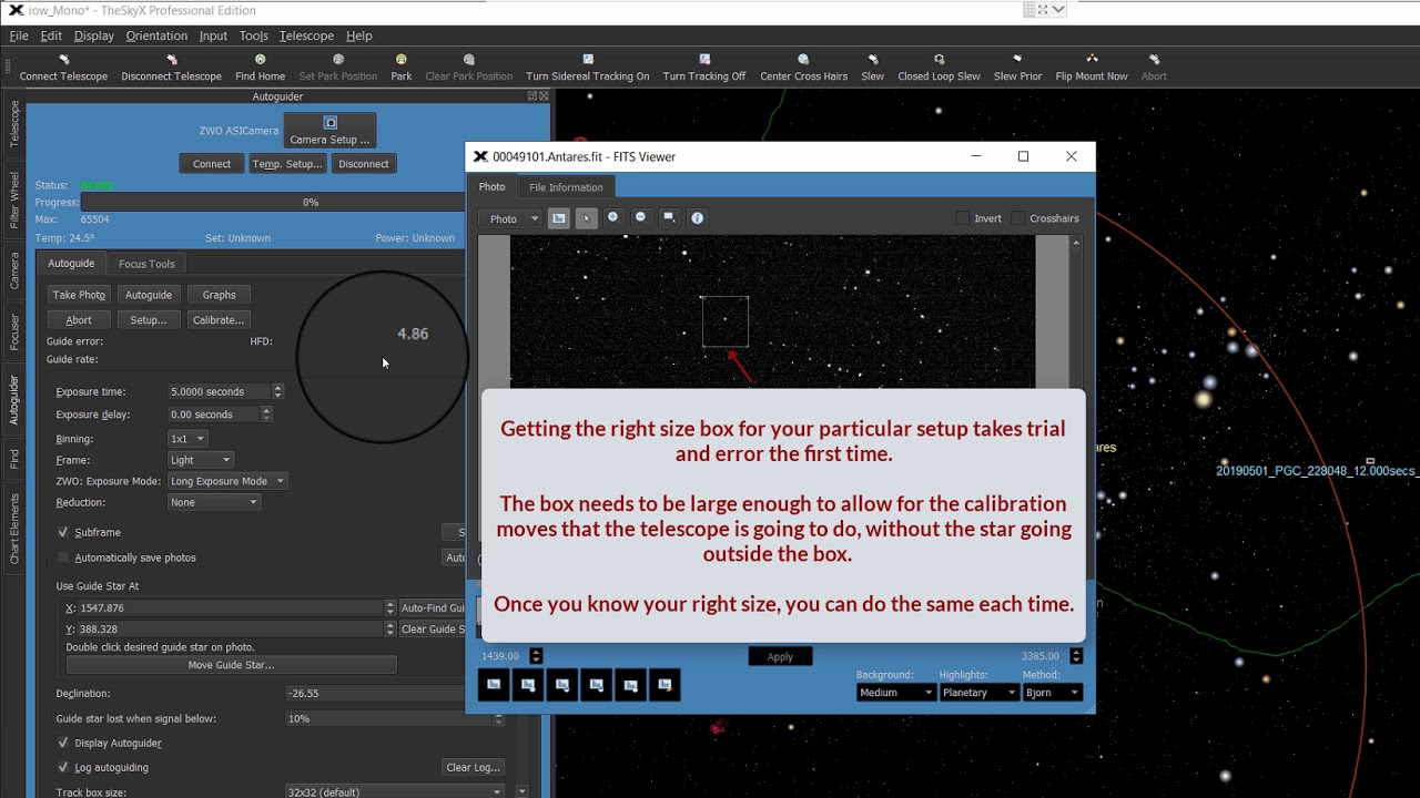 Autoguiding with SkyX - YouTube
