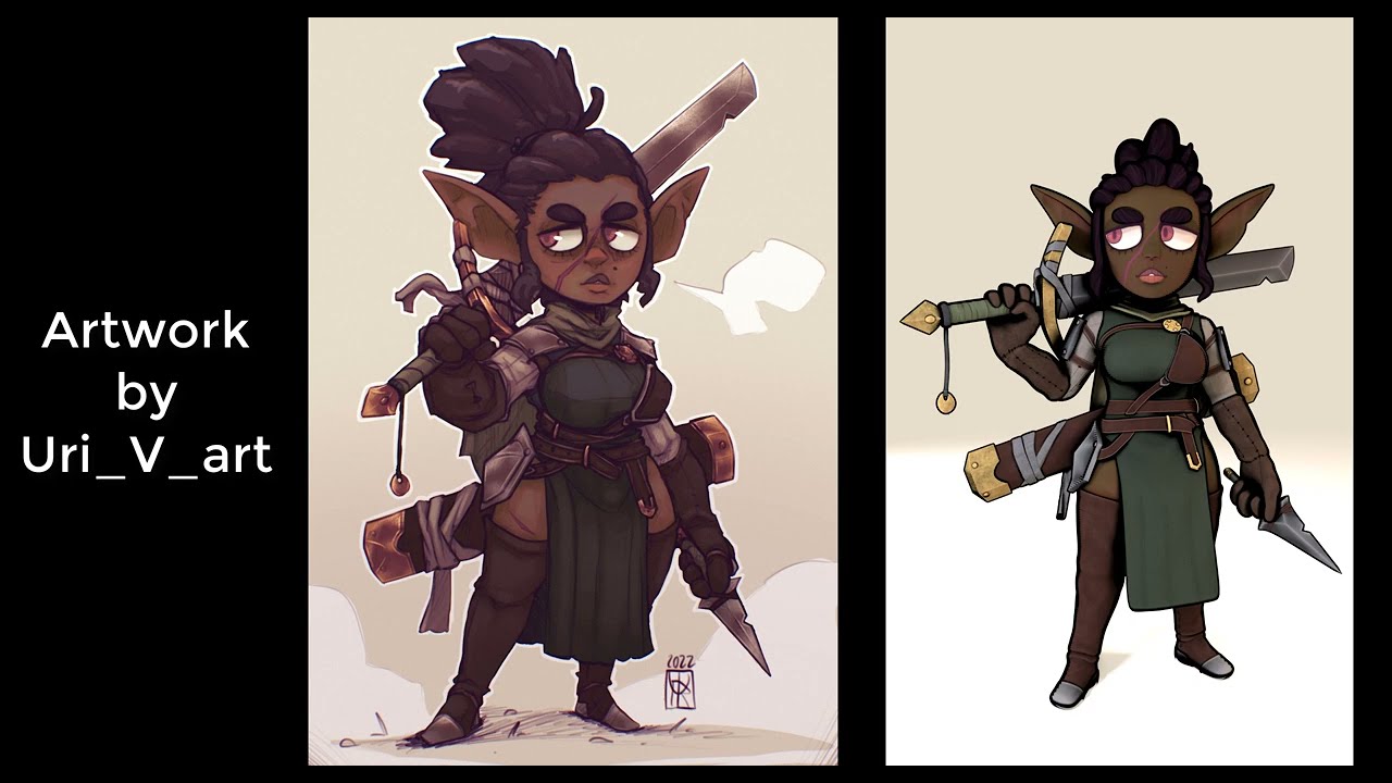 Goblin warrior Lydia Timelapse - YouTube