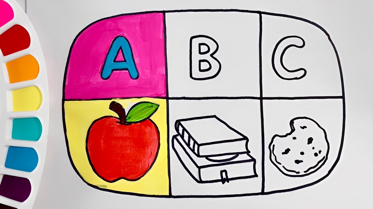 ABC English Alphabet Draw and Color for Kids Toddlers ABC: EDUCATIONAL ...