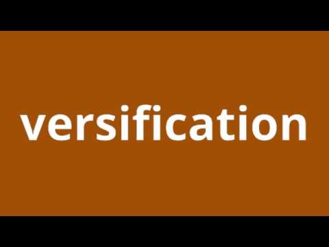 what is the meaning of versification. - YouTube