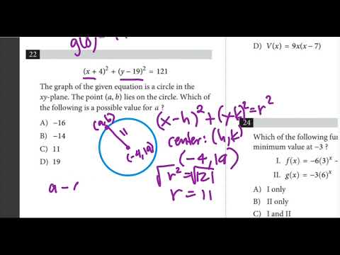 SAT MATH REVIEW: (ACTUAL LESSON) PART 1 PRACTICE TEST 5 ||  Jane Maciejewski