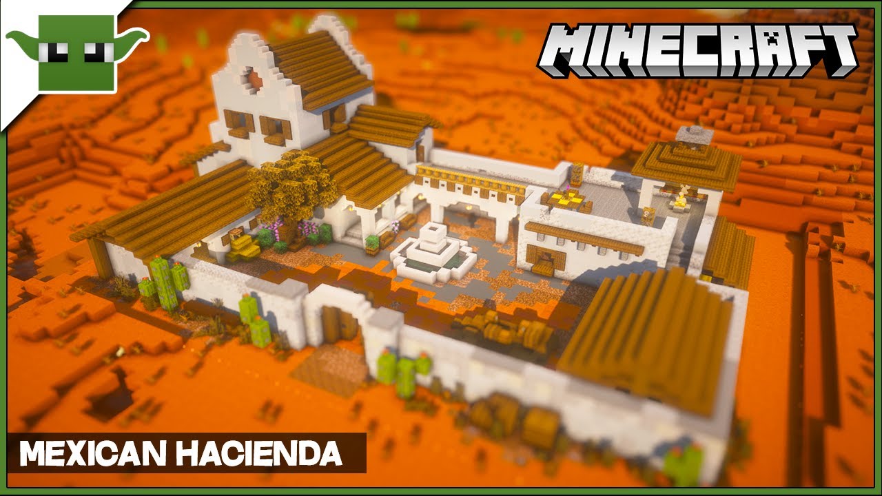 How to Build a Mexican Hacienda in Minecraft - Full Tutorial - YouTube