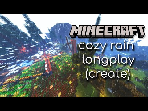 Minecraft Cozy Rain Longplay (Create, No Commentary) - YouTube