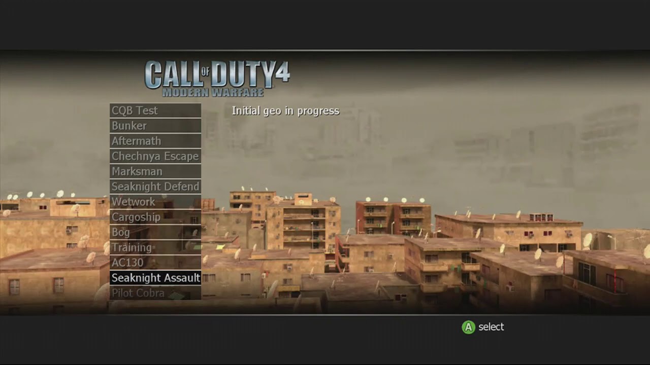Cod4 Alpha - Prototype Menu - YouTube