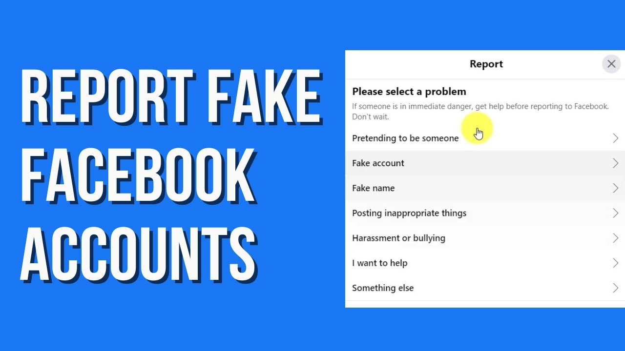 How To Report Fake & Inappropriate Facebook Accounts - YouTube