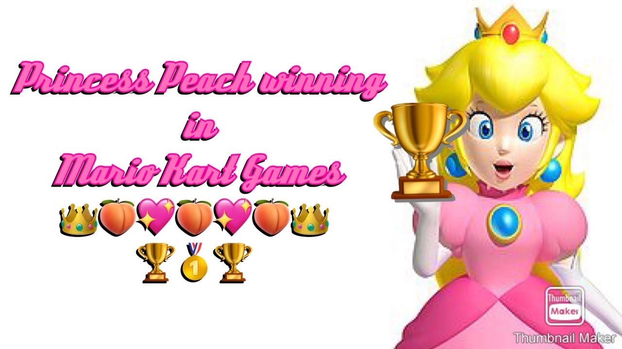 Mario Kart Series - Princess Peach winning in Races - YouTube