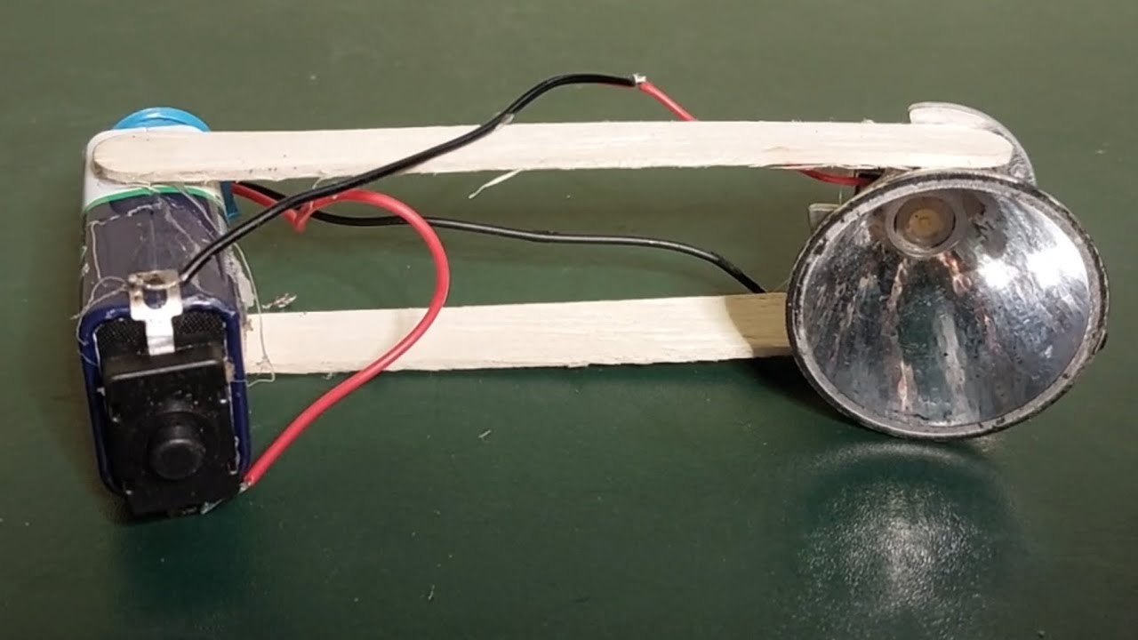 How to make table lamp with 9v battery // table lamp science project ...