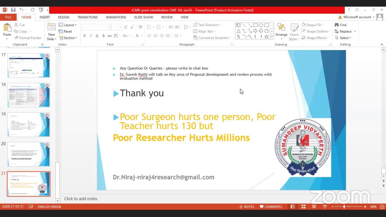 Mastering ICMR grant research proposal - Go IT