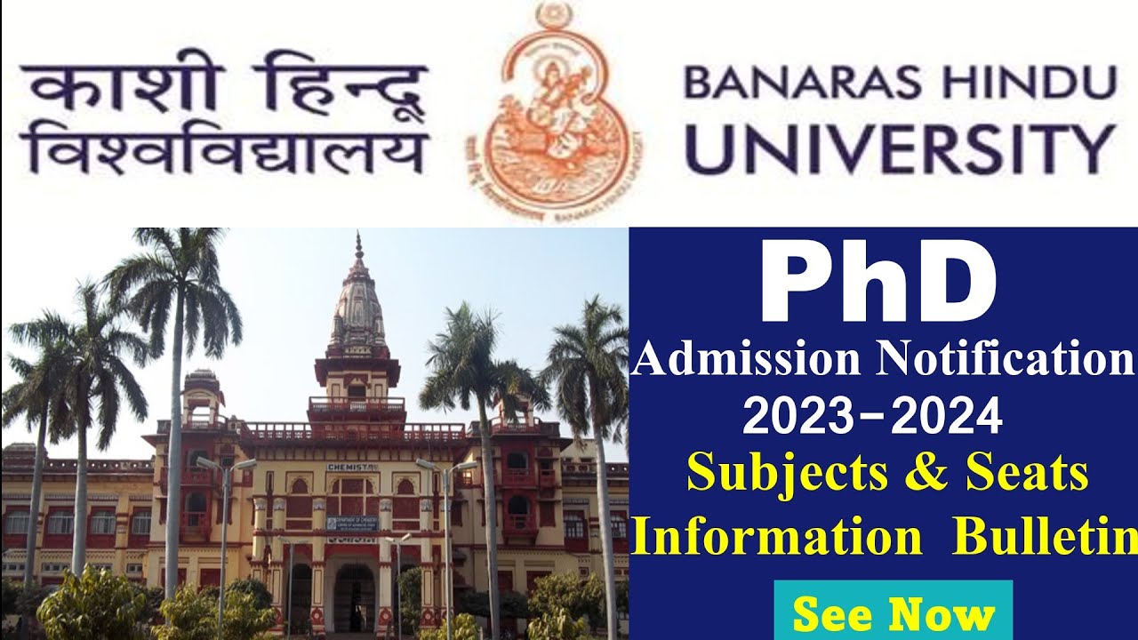 Banarasi Hindu University 2023-24 // BHU PhD Admission 2023 // Subjects ...