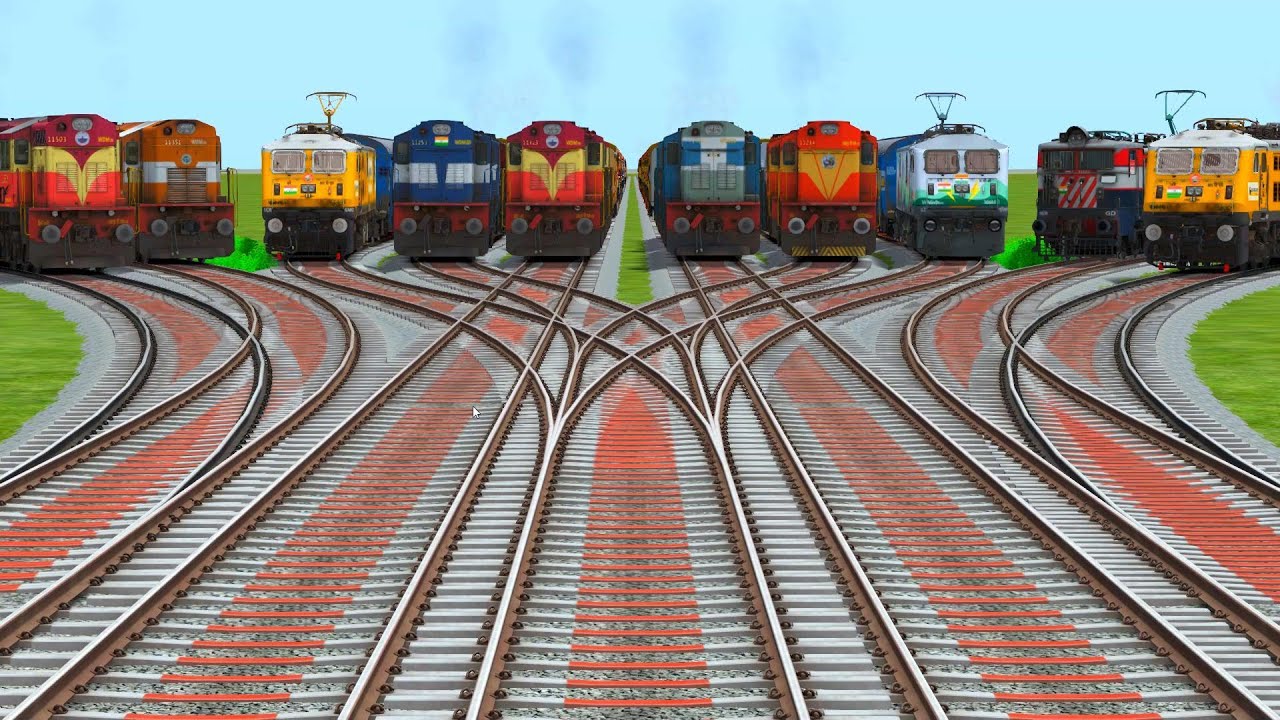 All Realistic Trains Run From Xx Branched🇧🇹 Railroad Tracks | fake ...