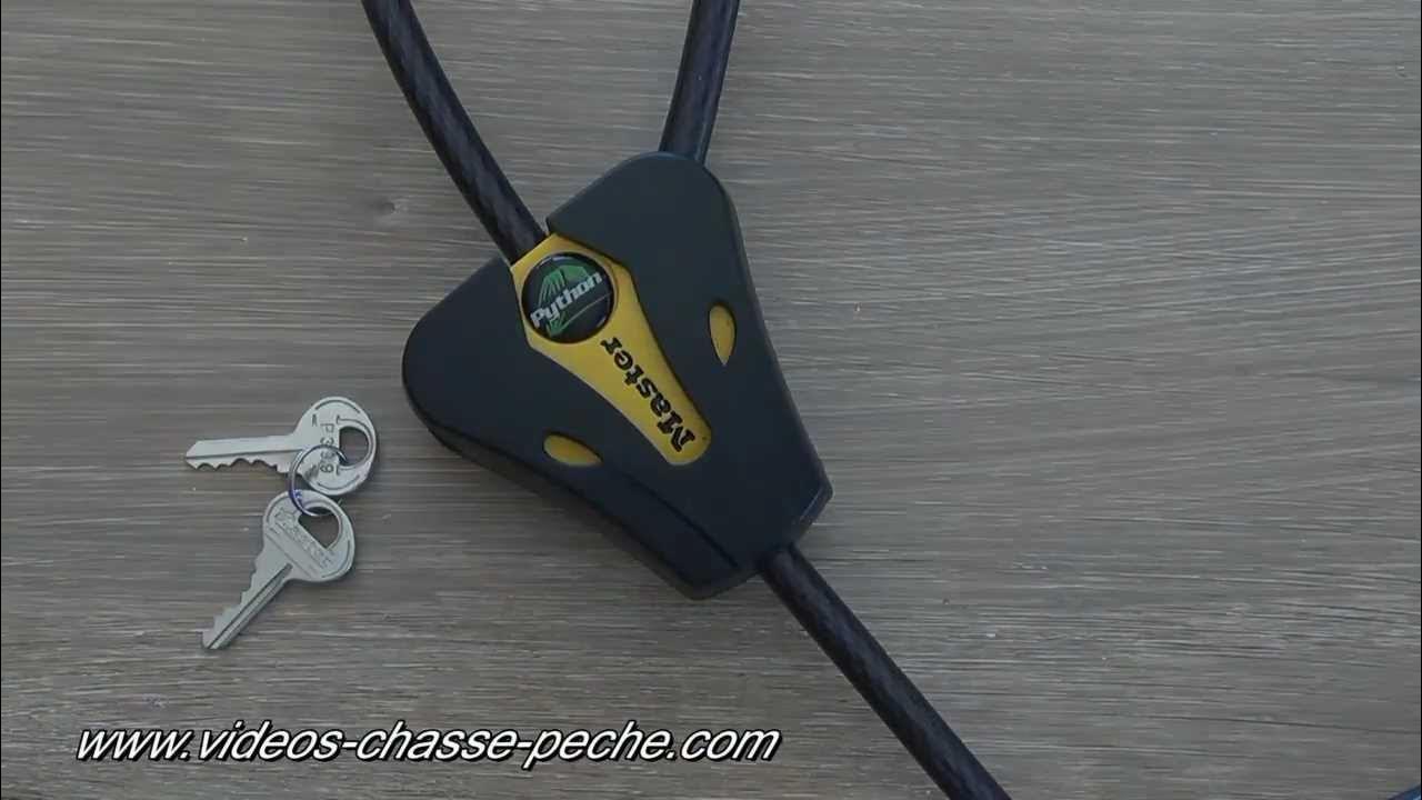Câble Python Master Lock - Réf. 8419 DPF - Présentation - YouTube