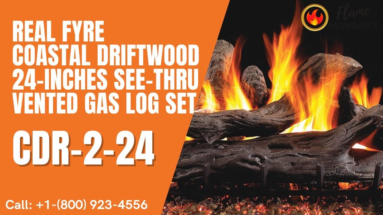 Real Fyre Coastal Driftwood 24-inches See-Thru Vented Gas Log Set CDR-2 ...