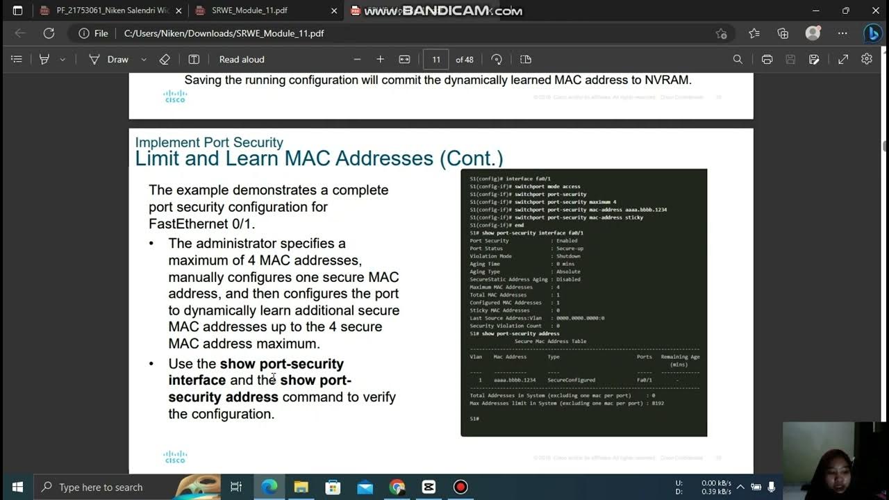 Module 11 - Switch Security Configuration - YouTube