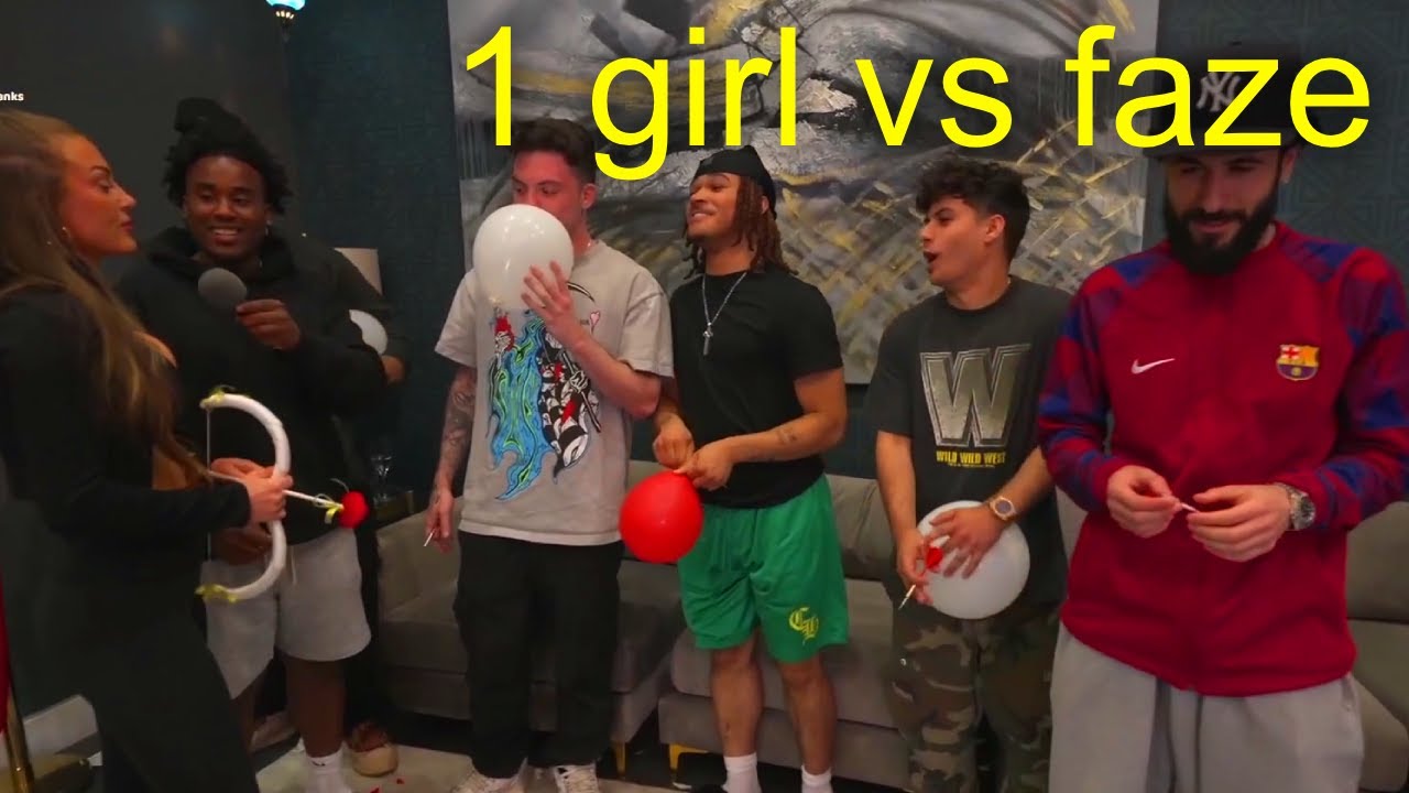 1 girl vs 7 faze members (day 62 uncut) - YouTube