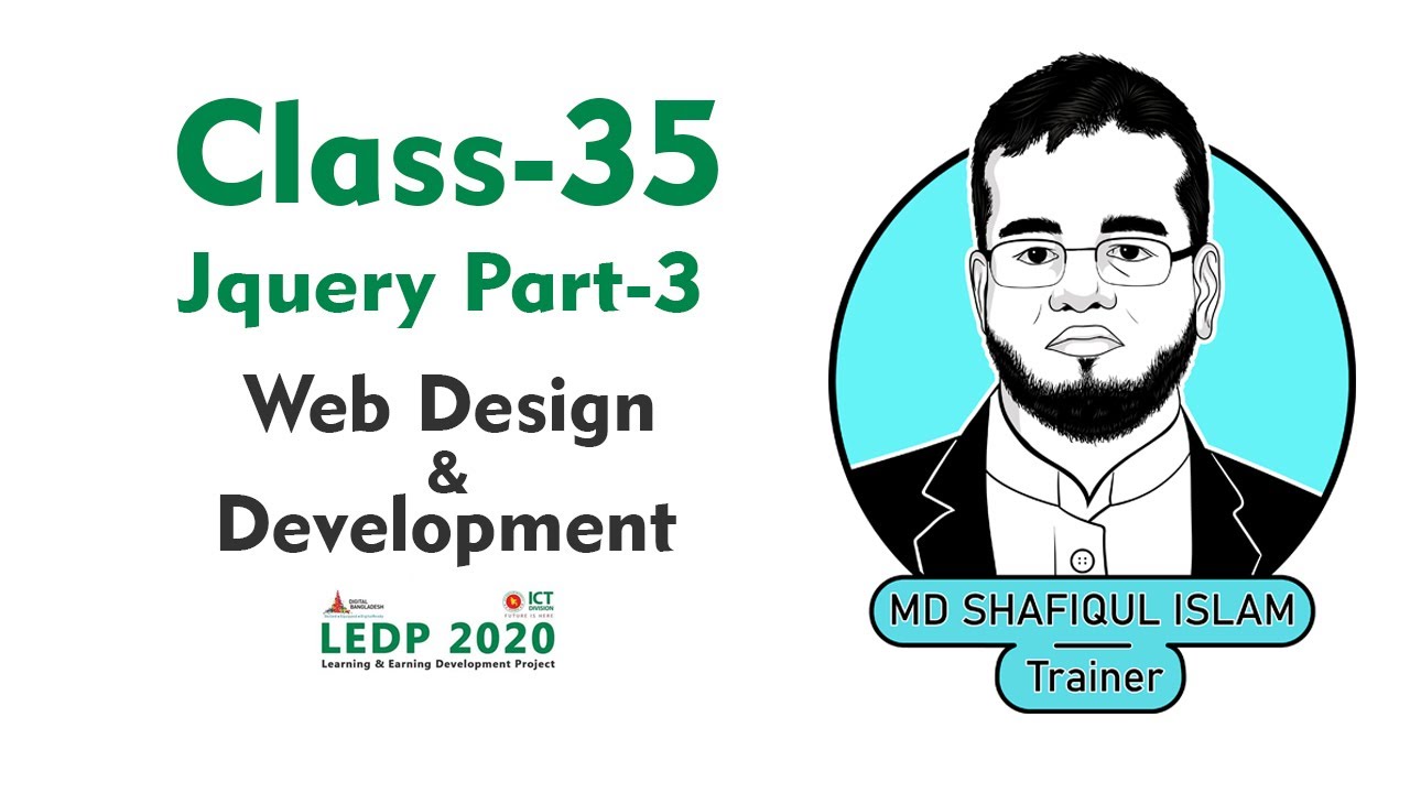 LEDP | Web Design and Development | Bangla Tutorial Class-35 | Jquery Part - 3 - YouTube
