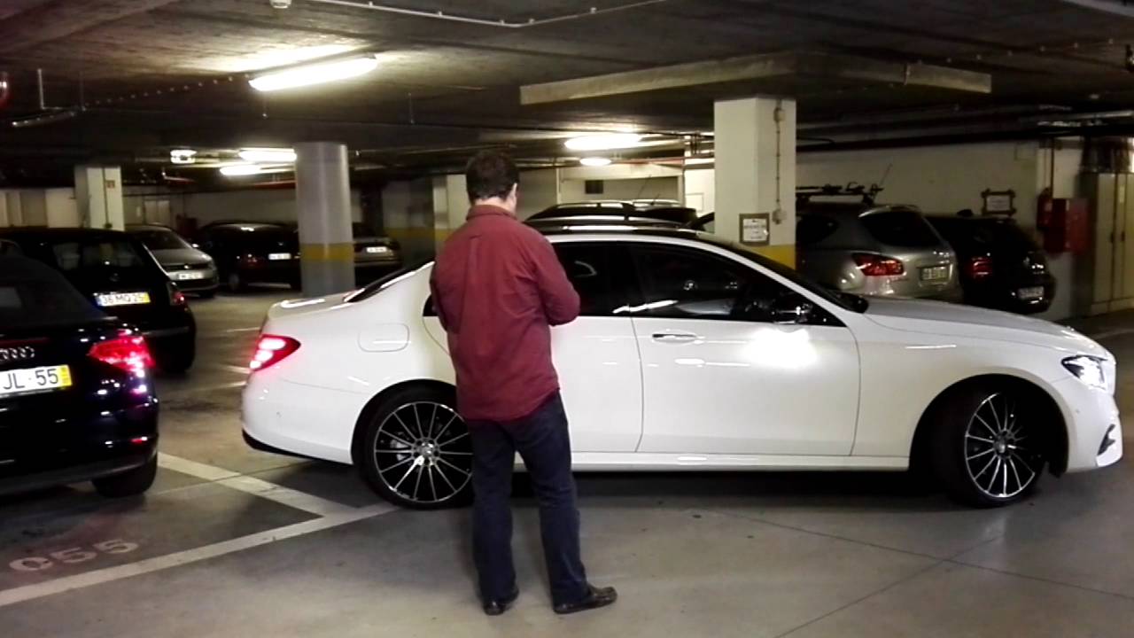 Mercedes remote parking pilot (garage test) - YouTube