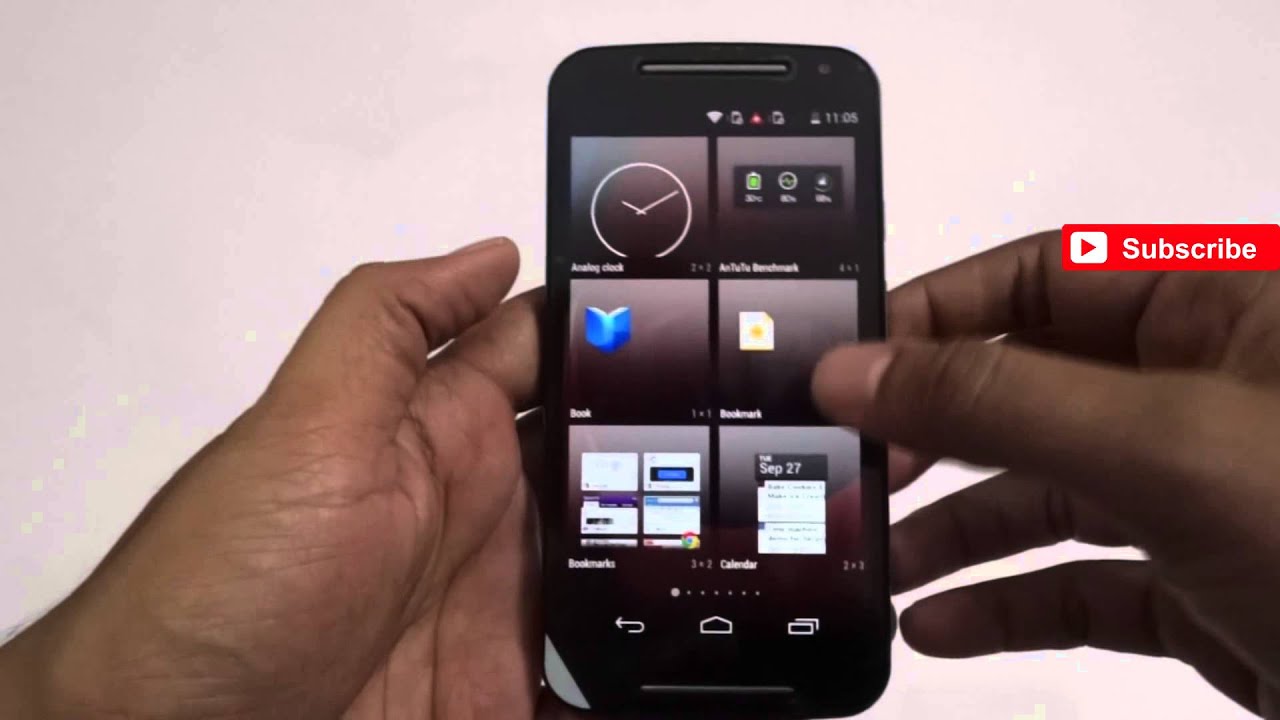How to add Widgets to the Moto G (2nd Gen 2014 ) Home Screen - YouTube