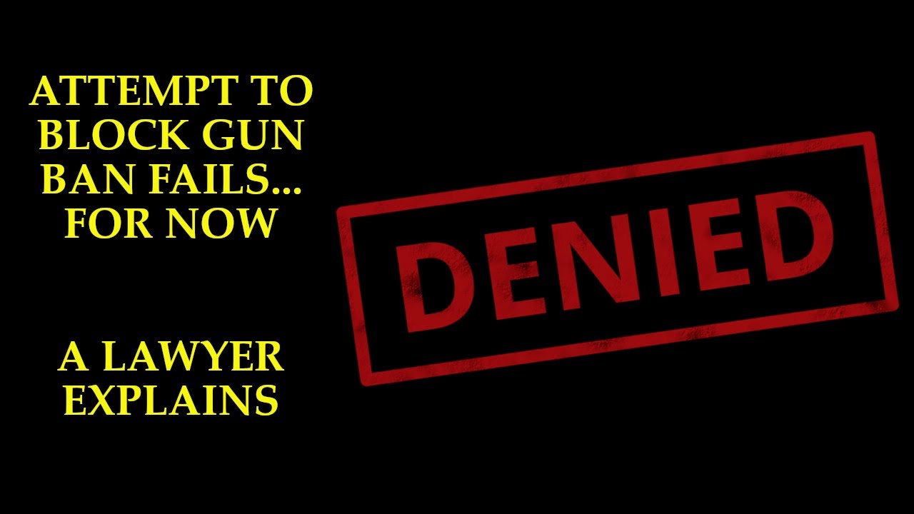 Court Rules Against Injunction Application - Gun Ban Stands, At Least ...