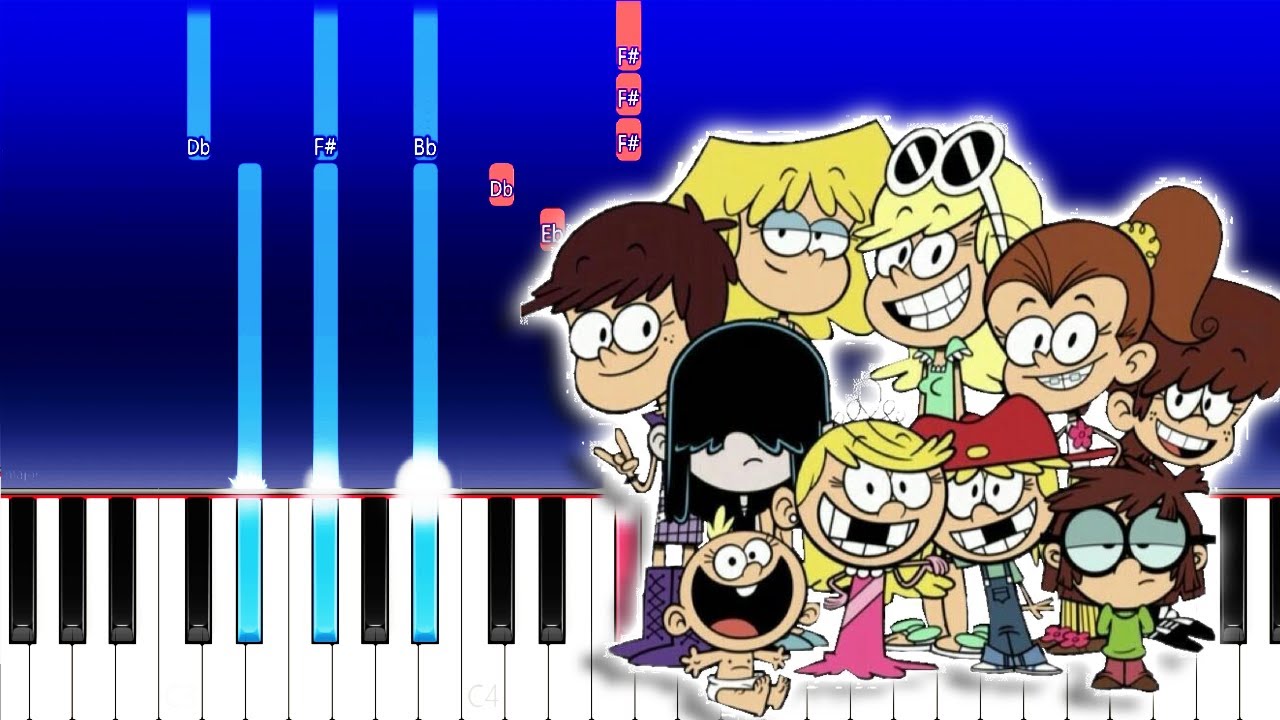 The Loud House Theme Song (Piano Tutorial) - YouTube