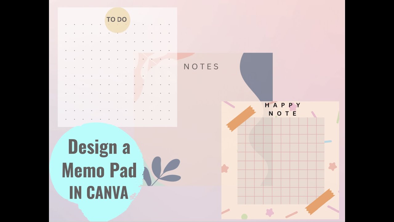 Design memo pads in canva with me - YouTube