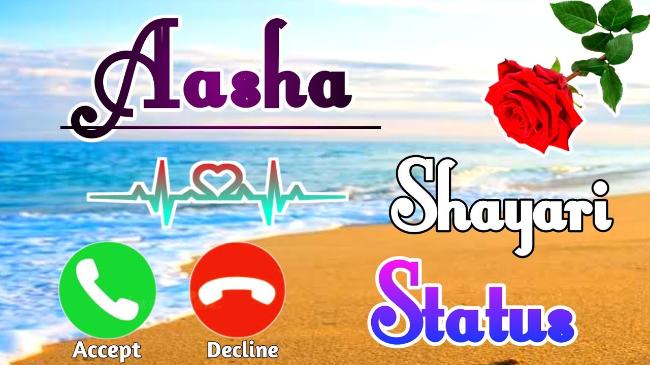 आशा नाम की लव शायरी ️ आशा के लिए स्टेटस वीडियो💞 Asha name shayari ...
