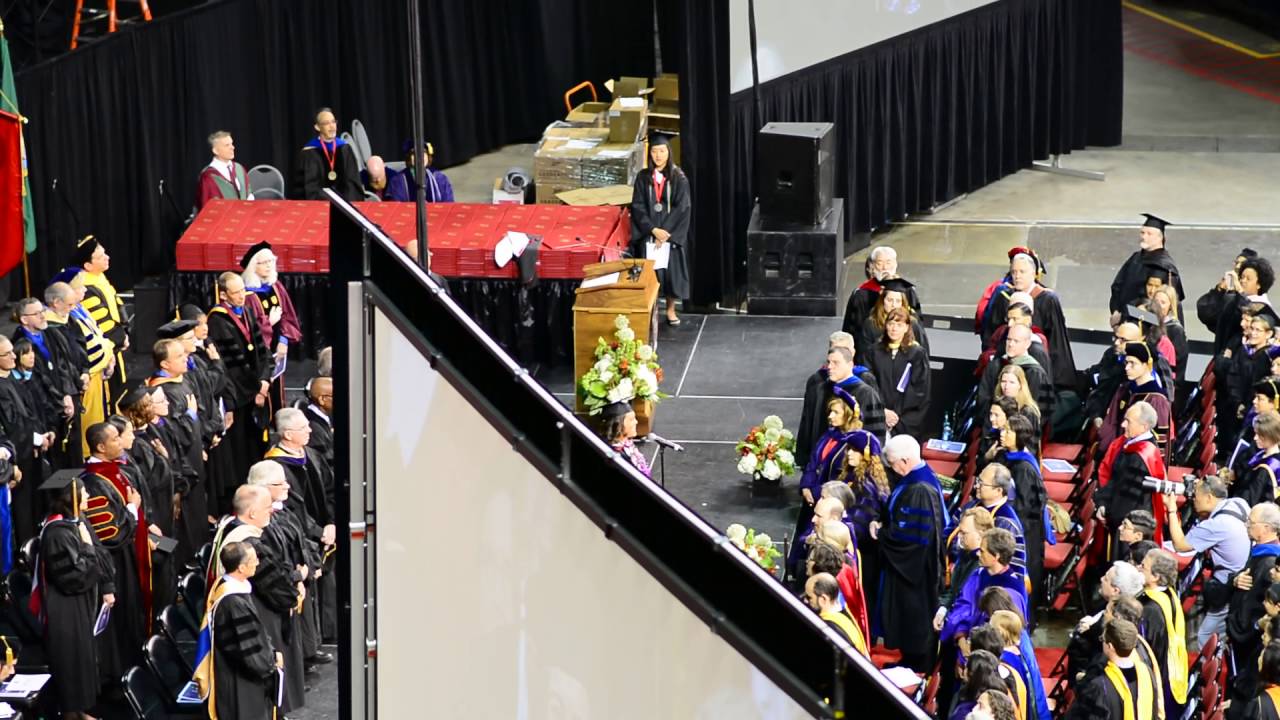 National Anthem Seattle University Graduation - YouTube