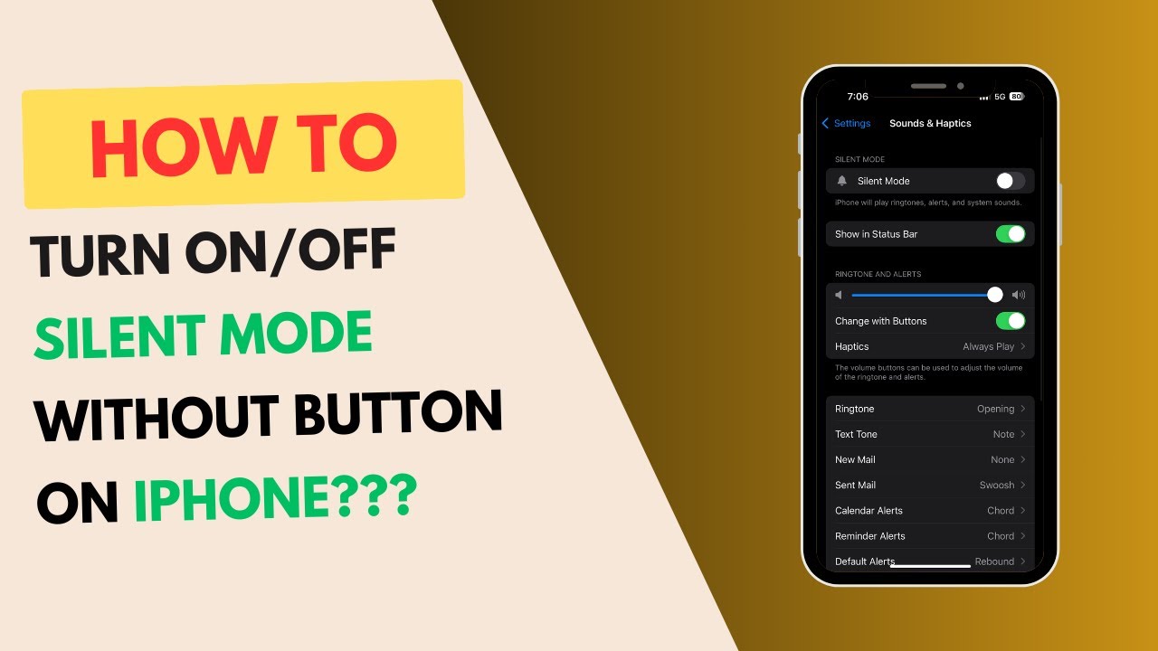 How To Turn ON/OFF Silent Mode Without Button on iPhone - YouTube