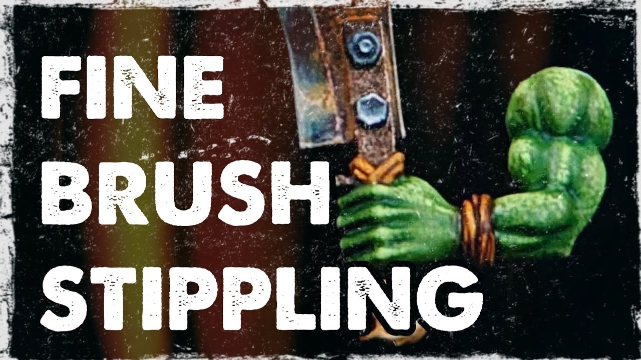Stippling Skin With A Fine Brush. Stippling Ork Skin. - YouTube