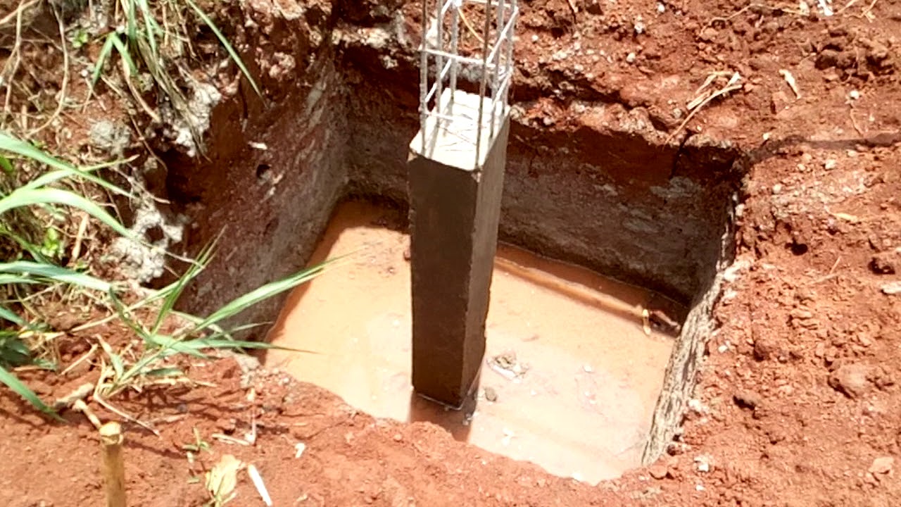 Réalisation des semelles et amorces poteaux - YouTube