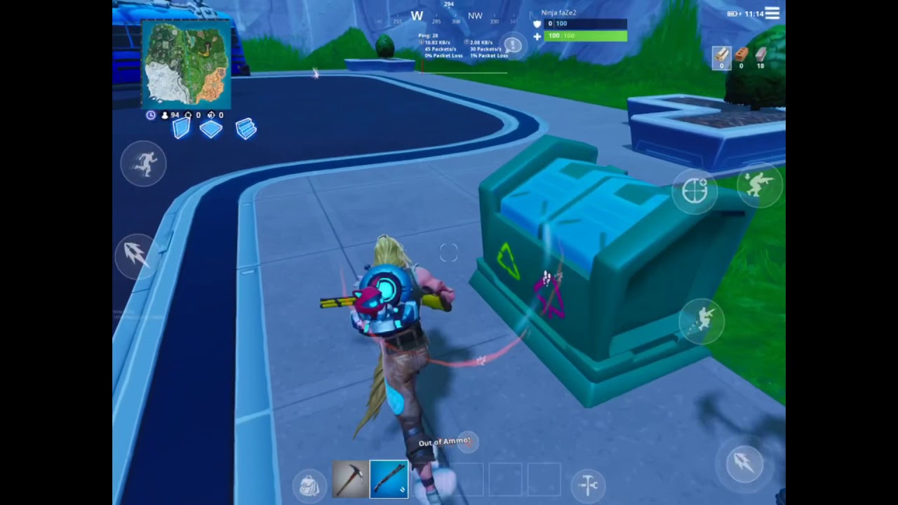 First kill (first fortnite game)on iOS - YouTube