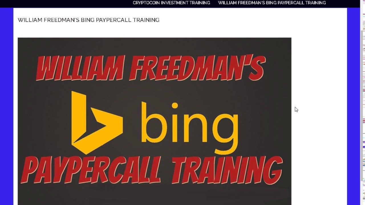 [NEW] BING PAY PER CALL TRAINING IS HERE!!! - YouTube