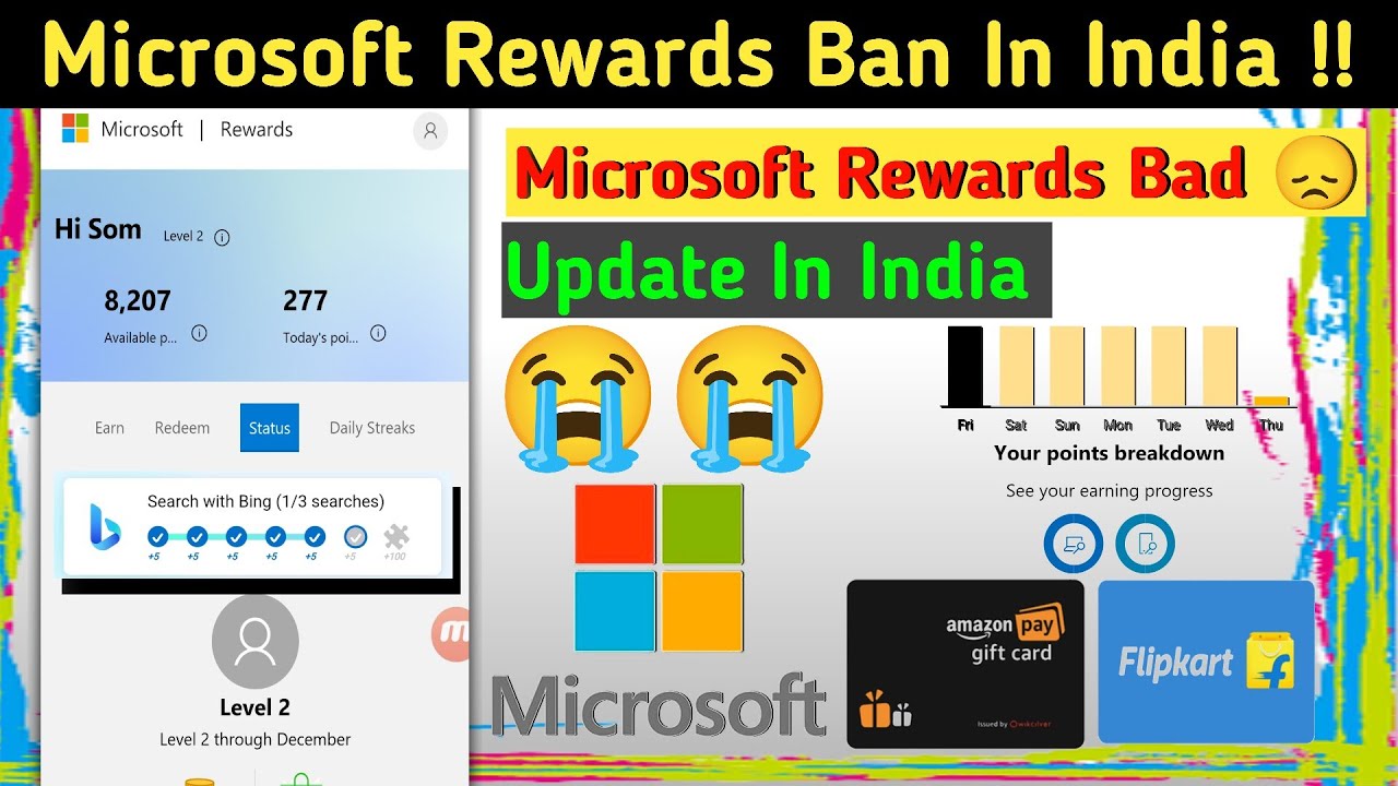 Bad + Good News microsoft rewards | microsoft rewards Ban in India ...