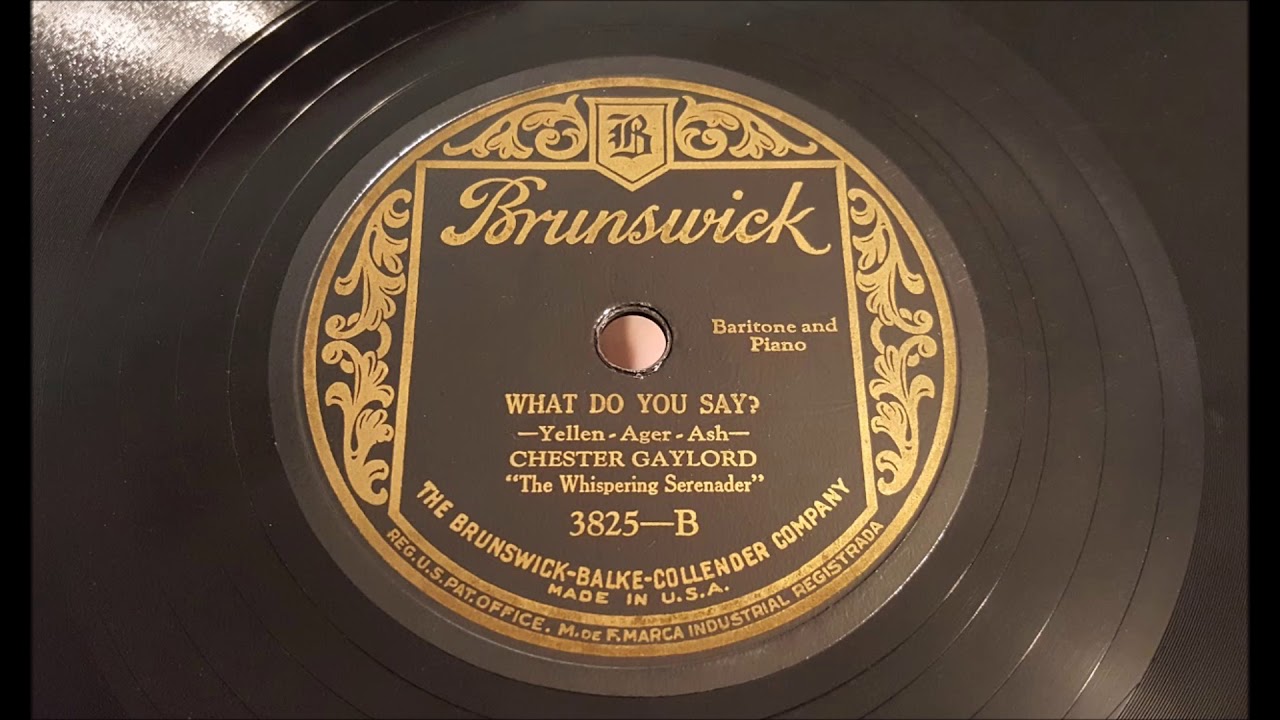 Chester Gaylord - What Do You Say? (1928) - YouTube