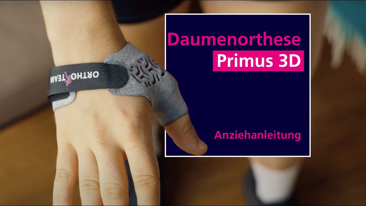 Daumenorthese Primus 3D | Anziehanleitung - YouTube