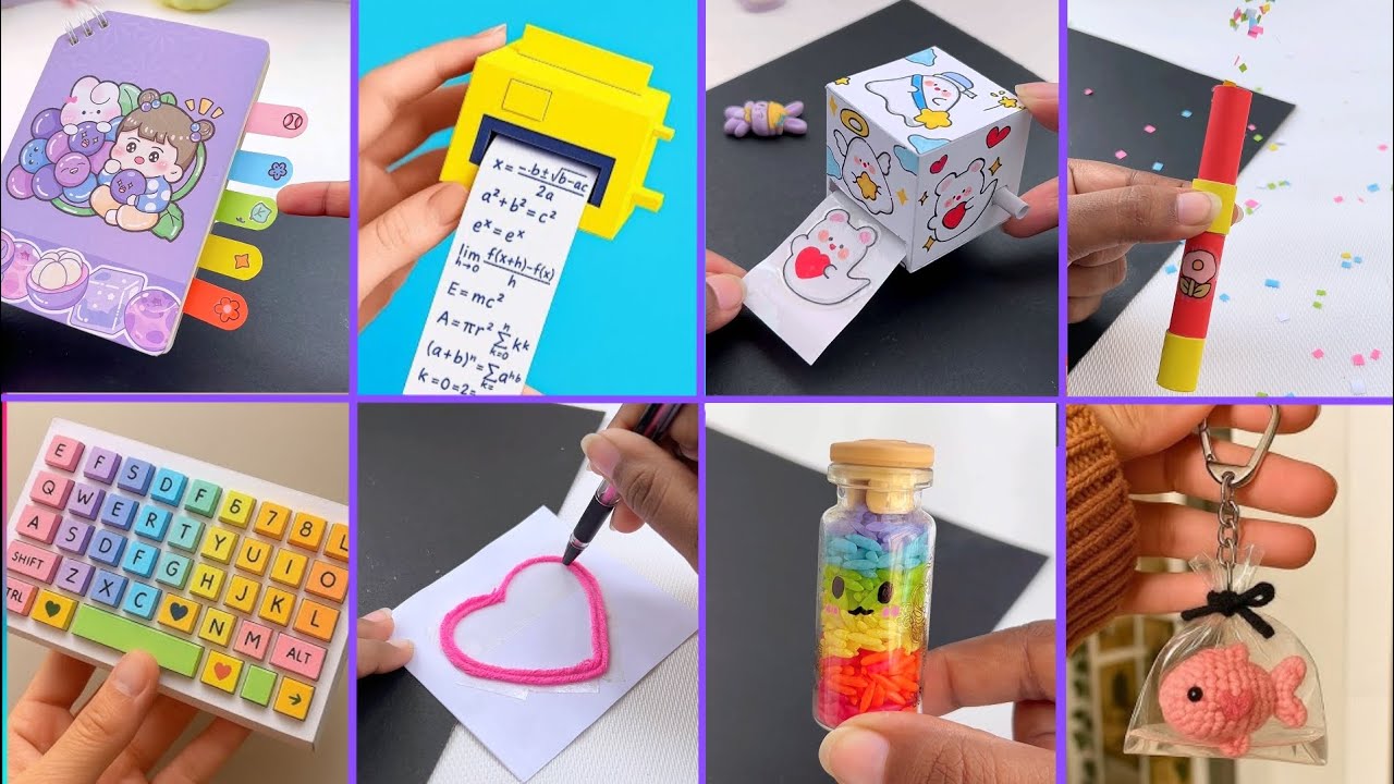 13 easy craft ideas / school craft ideas / how to make paper art and ...