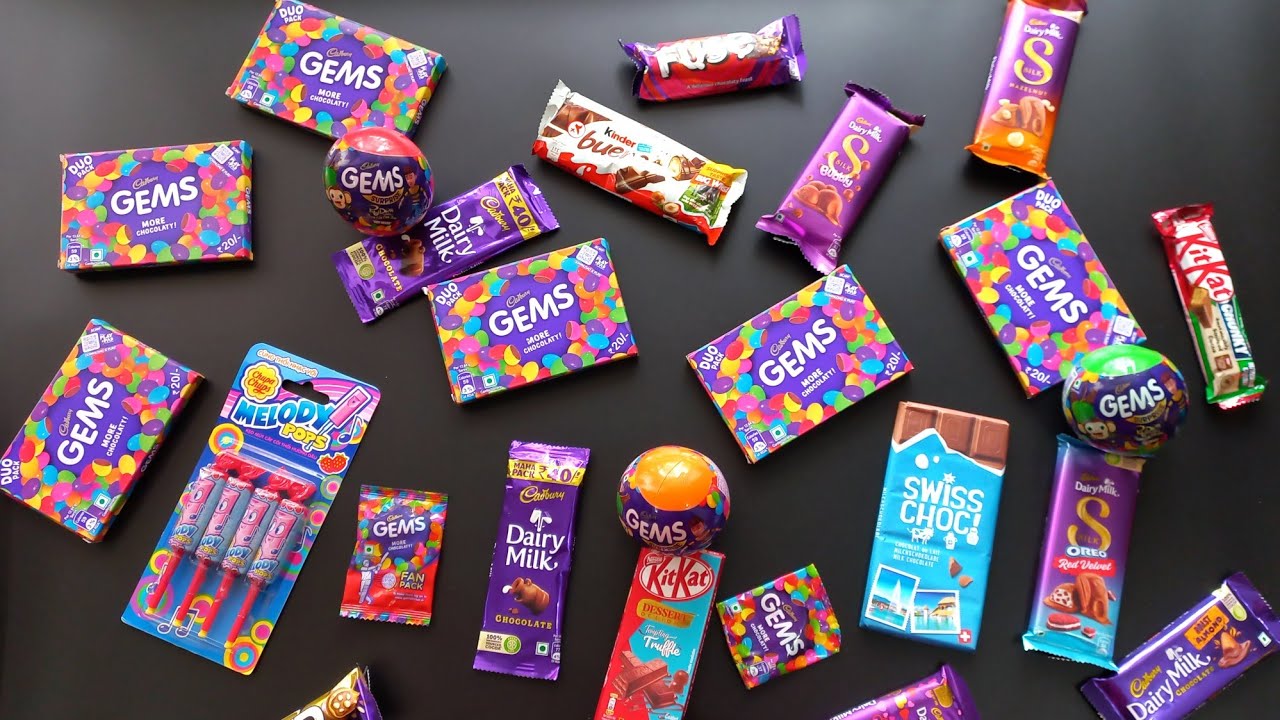 Gems opening video, surprise toys, chocolate opening video, lots of ...