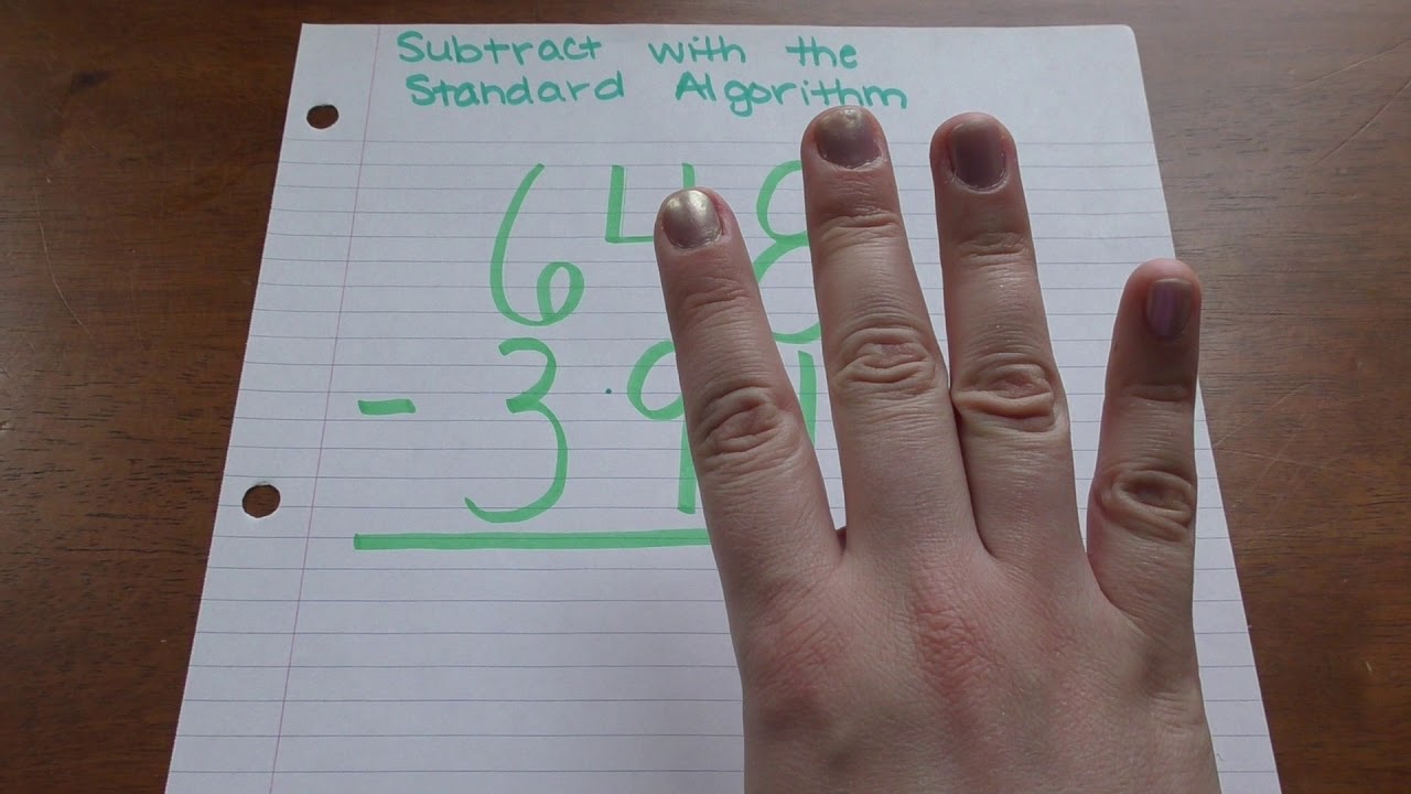 Subtracting Using the Standard Algorithm Review (3rd and 4th Grade ...