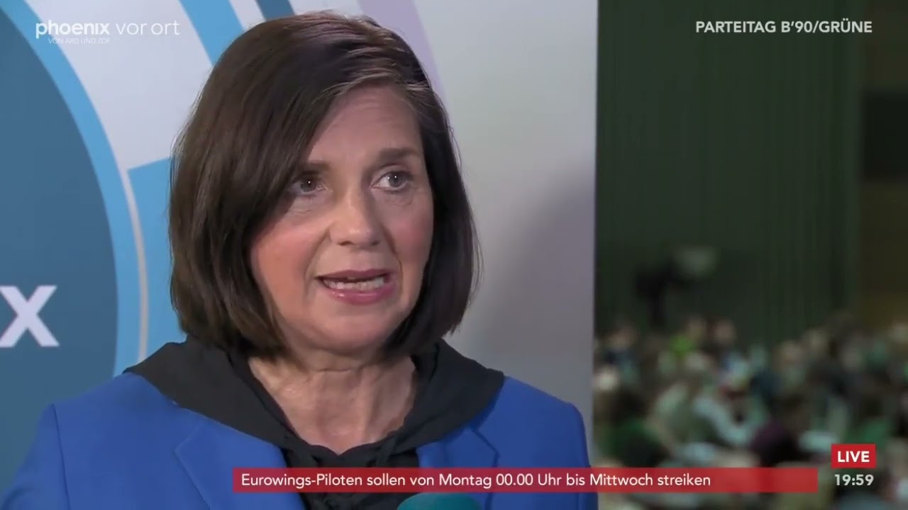 Interview mit Katrin Göring-Eckardt auf dem Parteitag Die Grünen am 14.10.22 - YouTube
