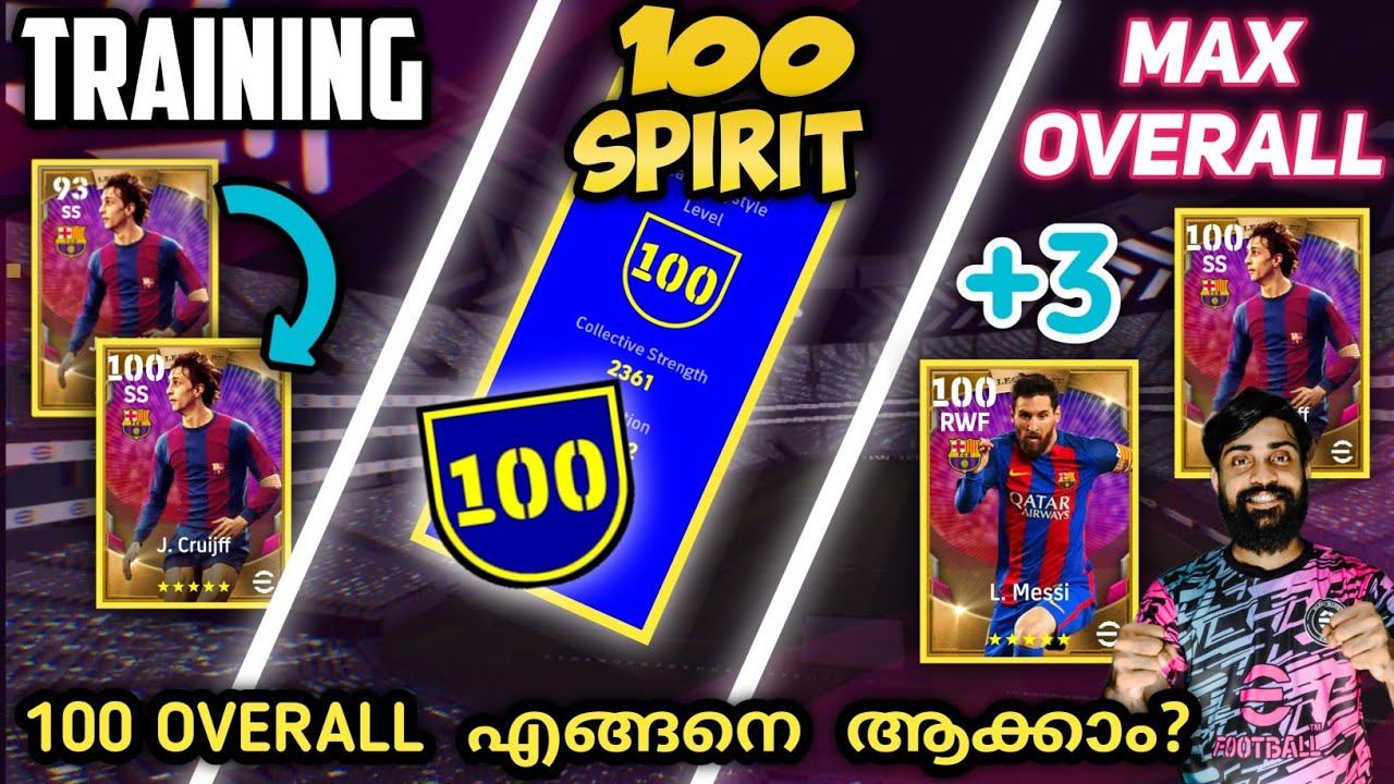 എങ്ങനെ PLAYERSന് 100 Overall ആക്കും?|Training,100-Spirit,Max Overall ...